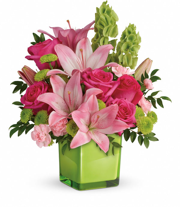 Teleflora In Love With Lime Bouquet | Pesches Flowers & Garden Center