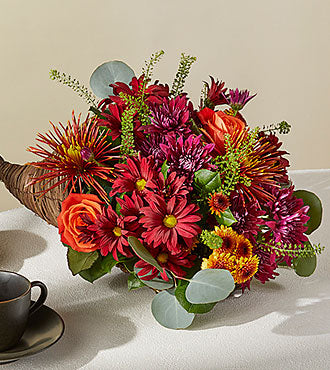 FTD Autumn Herald Cornucopia | Pesches Flowers & Garden Center